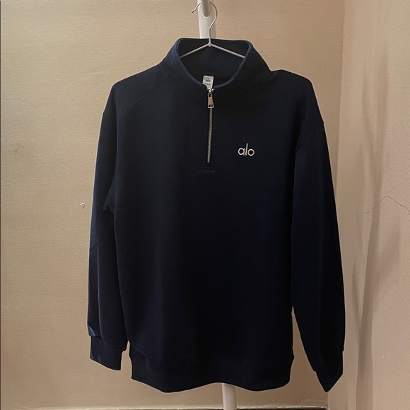 ALO Yoga | Sweaters | Alo Yoga Mens Dark Blue Zipup Sweater | Poshmark